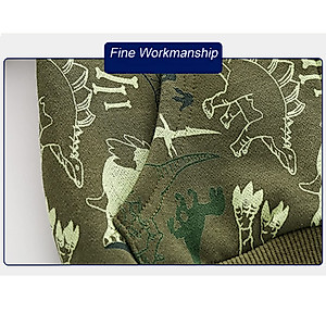 NautySaurs Boys Zip-up Dinosaur Hoodies Toddler Light Jackets Zipper Sweatshirt (C-Green, 5T)