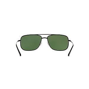 Sunglass Hut Collection Man Sunglasses Black Frame, Polarized Green Classic G-15 Lenses, 59MM