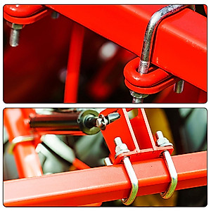 uxcell Round U-Bolts 4 Sets 0.98"(25mm) Inner Width 90mm Length Steel M8 with Nut, Plate