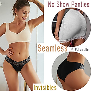 Which is Seamless Underwear for Women Sexy No Show Bikini Panties Lace Ladies High Cut Hipster Invisible Cheeky 6/9 Pack S-XL