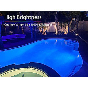 Pool Lights, 12V 40W RGB Color Changing Underwater LED Pool Light for Inground Pool with Remote Control, E26 Replacement Bulb Fit in for Pentair and Hayward Pool Light Fixtures(AC/DC 12 Volt)