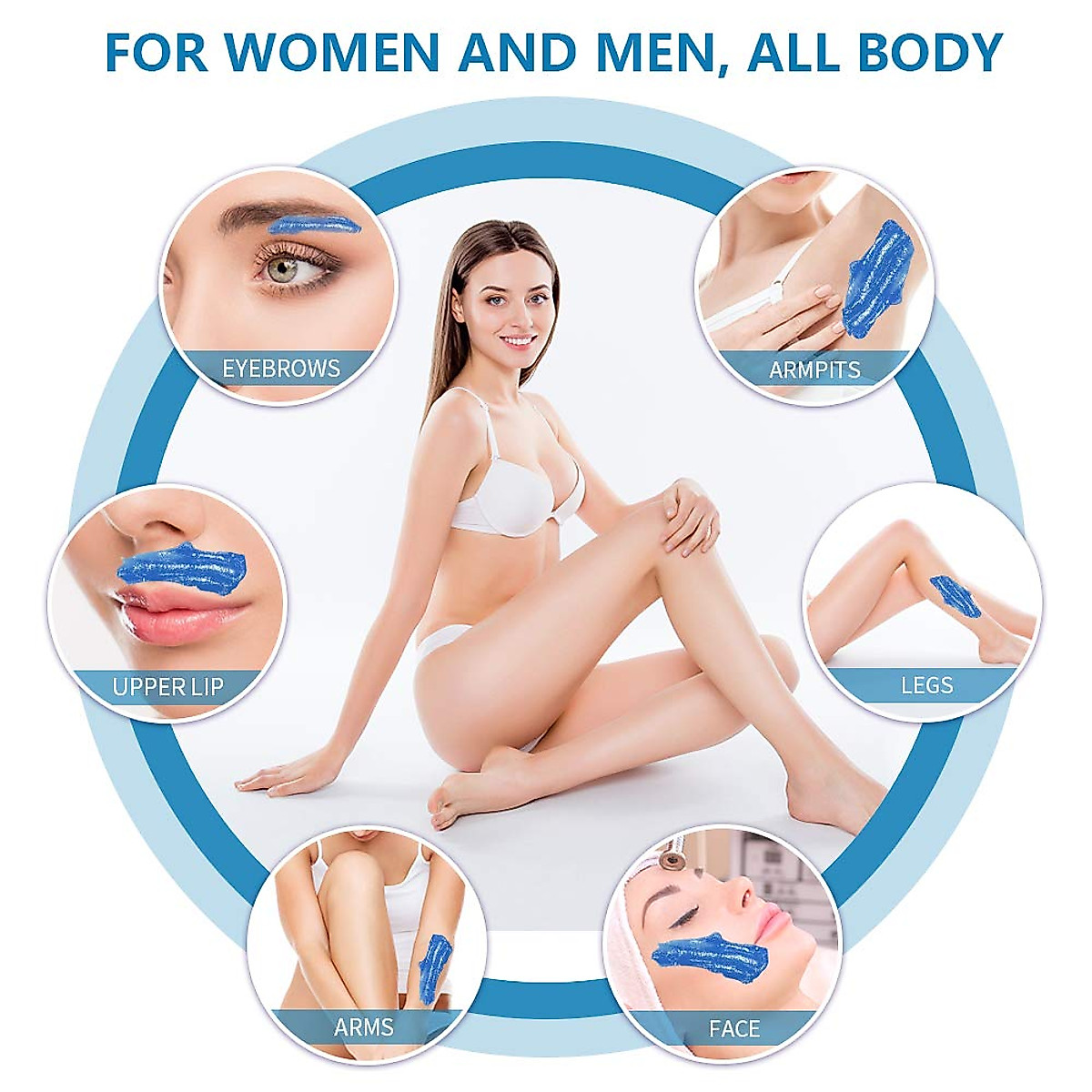 Bestidy Wax Beads, Bagged 500g/1.1lb/17.6oz, Waxing beans for Hair Removal, Women Men, Home Waxing for All Body and Brazilian Bikini Areas (500g)