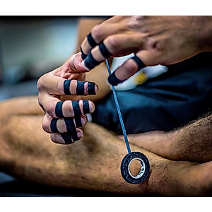 Monkey Tape 4-Pack (0.2” x 15yds, Black) Premium Jiu Jitsu Sports Athletic Finger Tape - for BJJ, Grappling, MMA, & Judo