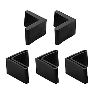 uxcell Rubber L Shaped Angle Iron Leg Foot Cover Cap 40mm x 40mm 5pcs Black