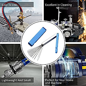 LEHUNDI 2 Pack Torch Tip Cleaner Set Cleaner Nozzles, 13 Wire Set Cleaning Wires Welder ​Carb Carburetor Jet Spray Guns Torch Tips Firing Hole Motorcycle Moped Welder Stove Burner Holes Cleaner Tool