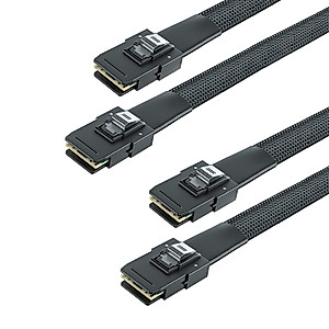 SFF-8087 to SFF-8087 6G Internal Mini SAS Cable, Compatible with PCI Express Controller or RAID, 100-Ohm, 0.5-m(1.6ft), 2 Pack