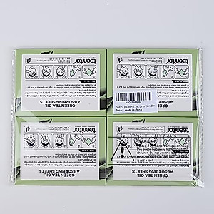 Teenitor 400 Counts Oil Blotting Sheets for Face, Green Tea Oil Absorbing Sheets Blotting Paper for Oily Skin, Oil Absorbent Pads Face Oil Wipes Oil Sheets for Women, Oil Control Film Large 10cmx7cm