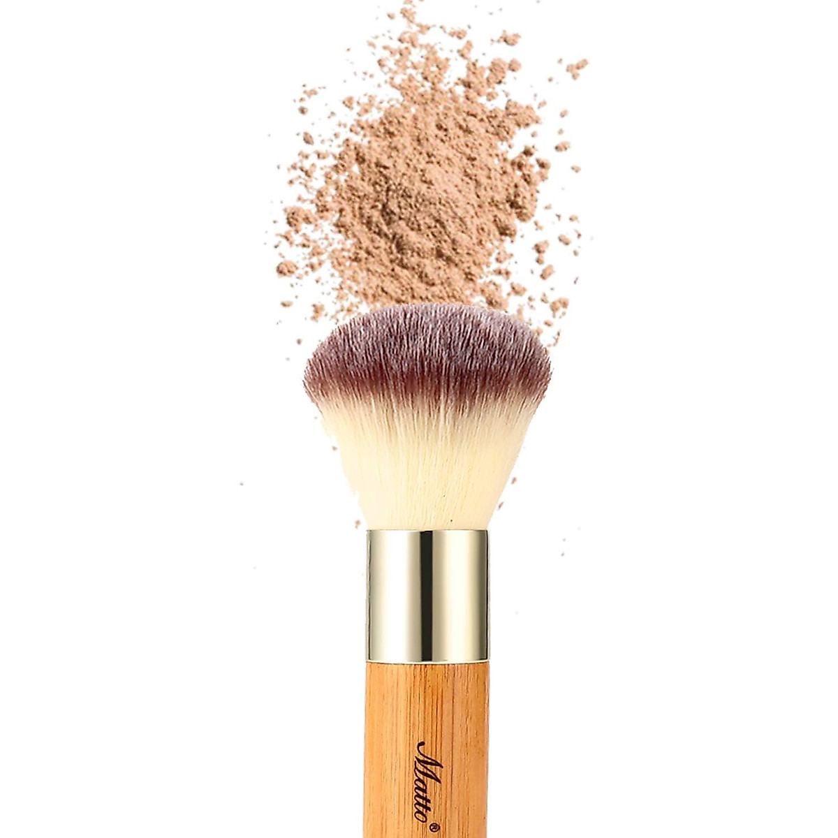 Matto Bamboo Powder Mineral Kabuki Brush - Large Coverage Powder Mineral Foundation Makeup Brush 1 Piece