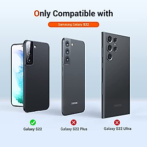 𝑻𝙊𝙍𝙍𝘼𝙎 Slim Fit Samsung Galaxy S22 Case, Incredibly Thin Slim Velvety Touch Secure Grip Hard PC Cover Designed for Samsung S22 Case 5G, Space Black