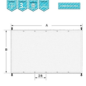 Coarbor Outdoor Pergola Replacement Cover Shade Canopy Permeable with Grommets Weight Rods 9'x16' Brown for Patio Deck Gazebo