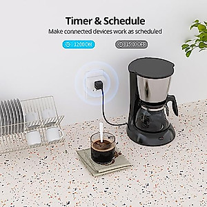 SONOFF S40 Smart Plug with Energy Monitoring 15A, WiFi Smart Outlets That Work with Alexa, Google Home & IFTTT, Smart Plug with Remote, ETL Certified, NO Hub Required, 2.4G WiFi Only(4-Pack)