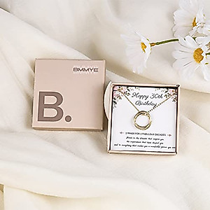 BMMYE 30th Birthday Gifts for Women, Gold Silver Necklace Circle Pendant Mothers Day Jewelry 30 Year Old Birthday Gifts Ideas for Mom Sister Friend