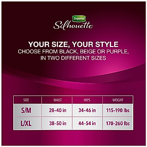 Depend Silhouette for Women Incontinence Briefs, Maximum Absorbency, Large/X-Large, 10Count