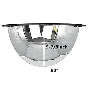 StartFine Quarter Dome Mirror Security and Safety Mirror (1/4 dome, 90 Degree Viewing Angle)
