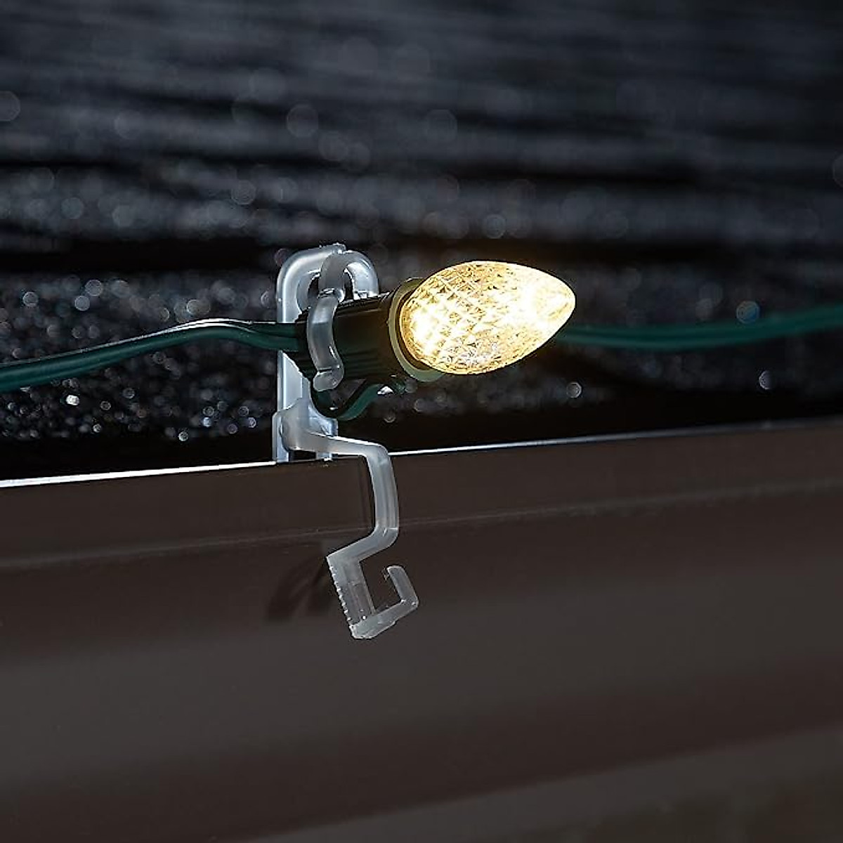 Holiday Lighting Outlet Faceted C7 Christmas Lights | Sun Warm White LED Light Bulbs Holiday Decoration | Warm Christmas Decor for Indoor & Outdoor Use | 2 SMD LEDs in Each Light Bulb | Set of 25