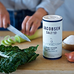 Jacobsen Salt Co. Kosher Sea Salt - Coarse, Perfect for Seasoning, Brining, Baking, and more - 12oz