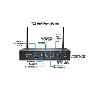 Sonicwall TZ370W Secure Upgrade Plus - 3YR Threat Edition (02-SSC-7299) | TZ370W Wireless Network Security Appliance with 3 Year Threat Protection Service Suite | Next-Generation Firewall