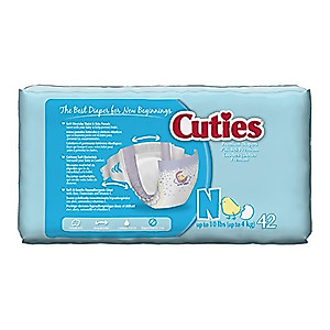 Cuties Baby Diapers, Newborn, 42 Count