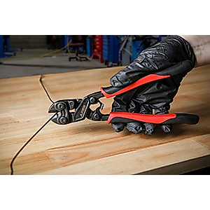 ARES 70664-8-Inch Mini Bolt Cutter - Chrome Moly Steel Construction & Induction Hardened Cutting Edges - Designed for Heavy Duty Wire, Bolt, Nail & Rivet Cutting