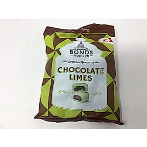 Original Bonds London Chocolate Limes Bag Lime Flavored Boiled Sweets With A Chocolate Centre Imported From The UK England A Classic Sweetshop Favorite British Candy
