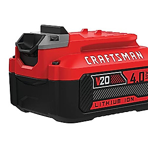 CRAFTSMAN V20 Lithium Ion Battery, 4.0-Amp Hour, 2 Pack (CMCB204-2)