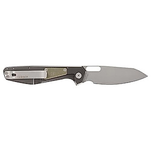 Gerber Gear Slimsada Pocket Knife with Pocket Clip - 3.47" Plain Edge Blade Folding Knife - EDC Gear and Equipment - Micarta