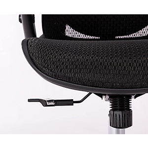 Ergonomic Mesh Office Chair - Gaming Chair,Adjustable Rolling Home Desk Chair with 4D Flip Armrests and Headrest, Adjustable Lumbar Support and Blade Wheels Backrest and Headrest (Black)