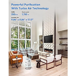 Dayette HEPA Air Purifiers for Home Large Room, CADR 400+ m³/h Up to 1720 Sq Ft, with Extra H13 True HEPA Air Filter for Allergies Pets Dander