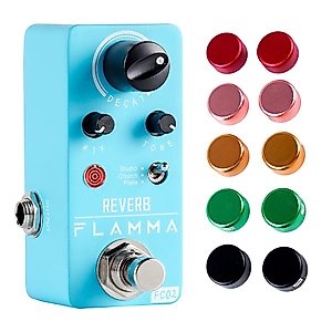 FLAMMA Reverb Pedal with 10 Pcs Barefoot Pedal Buttons