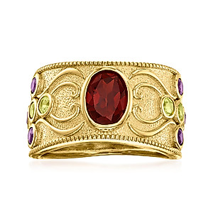 Ross-Simons 1.70 ct. t.w. Multi-Gemstone Ring in 18kt Gold Over Sterling. Size 6