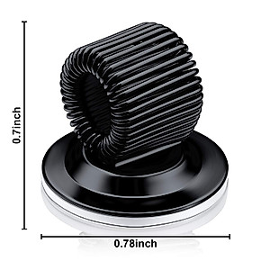 Outus Pen Holder Clips Manganese Steel Pen Holder Self Adhesive Pen Pencil Organizer with Adjustable Spring Loop for Refrigerator Whiteboard Erase Board and Bulletin Board Map (16 Pieces, Black)