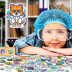 300 PCS Science Stickers, Teacher Stickers for Kids, Physics Math Experiment Waterproof Stickers for Water Bottles Laptop Skateboard Notebook