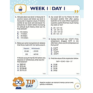 7th Grade Common Core Math: Daily Practice Workbook - Part I: Multiple Choice | 1000+ Practice Questions and Video Explanations | Argo Brothers (Next Generation Learning Standards Aligned (NGSS))