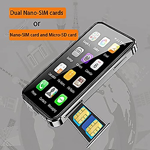 Hipipooo Super Small Mini Smartphone 3G Dual SIM Tiny Mobile Phone 2GB RAM 32GB ROM 5.0MP Quad Core Dual Standby Unlocked Small Phones Kids Phone Pocket 3.0 Inch Android Child Mini Cellphone (Black)
