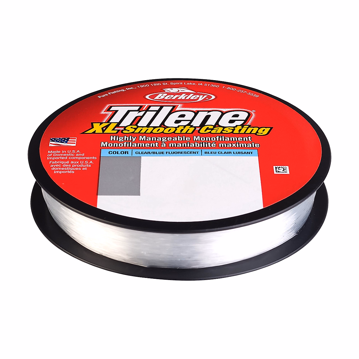 Berkley Trilene® XL®, Fluorescent Clear/Blue, 12lb | 5.4kg, 300yd | 274m Monofilament Fishing Line, Suitable for Freshwater Environments