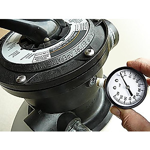 Aquatix Pro Pool Filter Pressure Gauge - Premium Spa/Pool/Aquarium Water Pressure Gauge, 2" Dial, 0-60 Psi, Bottom Mount 1/4", Compatible with Most Brands Such as Hayward, Pentair & Jandy