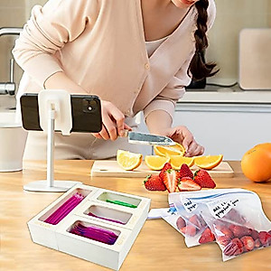 Ziplock Bag Storage Organizer for Drawer-Wood Ziplock Bag Storage Holds Kitchen Drawer or Wall Hanging, Holds Gallon, Quart, Snack Sizes, Sandwich Compatible with Hefty, Glad (Nature)