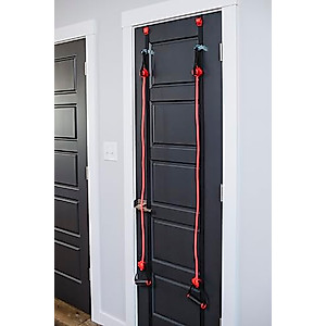 Lifeline Train Station with Two Easy-to-Attach Door Straps for Constant Tension to Build Muscles Pink, 30lb (13.60 kg)