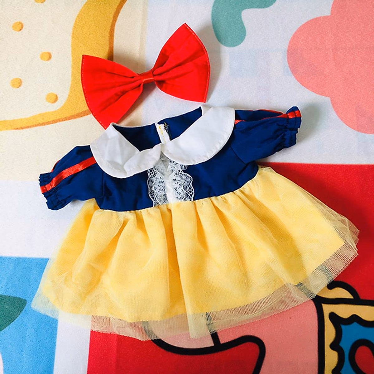 SPDD Clothes for Lalafanfan Duck,Cartoon Stuffed Duck Clothing Kawaii Doll Duck Clothes Plush Animal Dolls Detachable Clothes Birthday Gifts(Yellow)