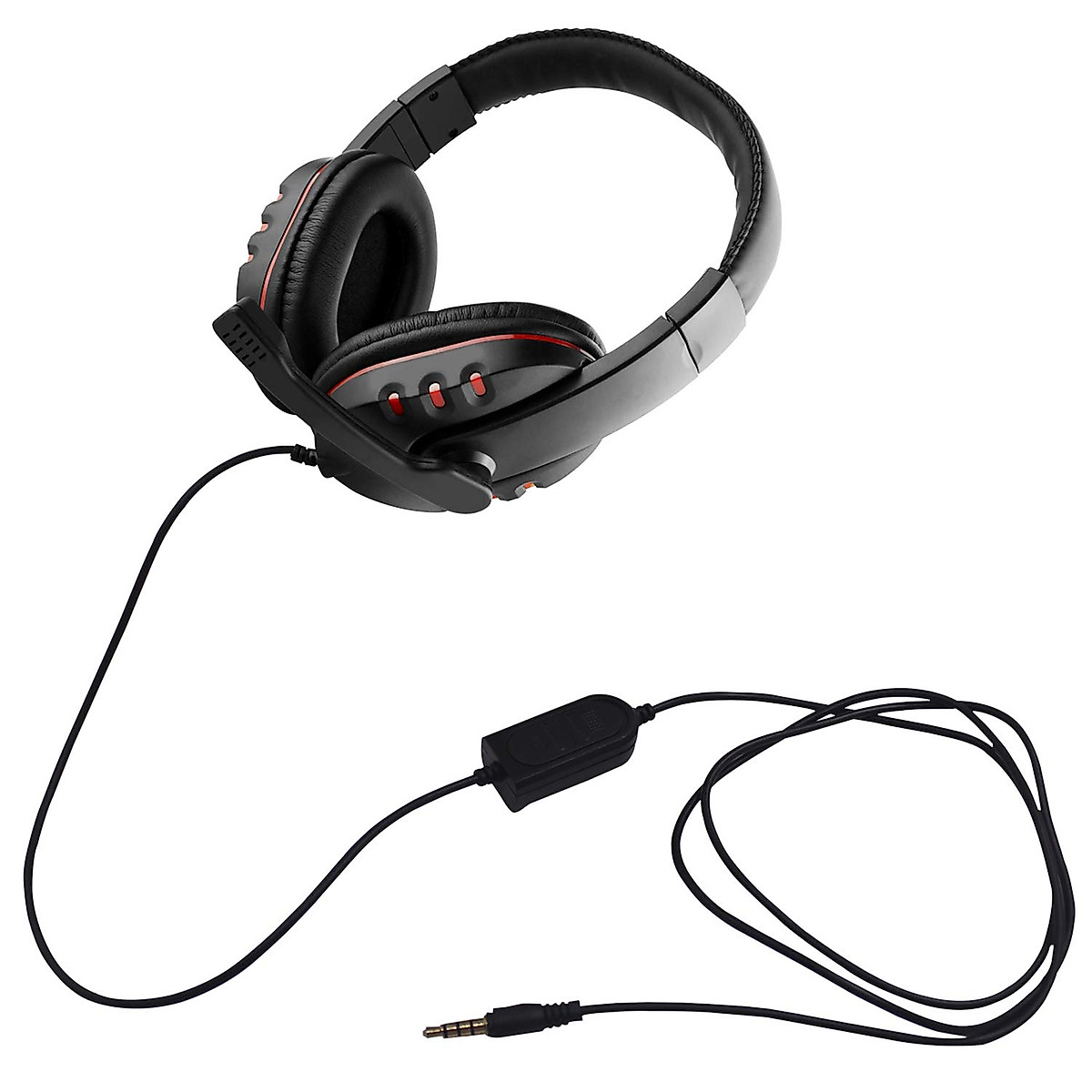 SourceTon 3.5mm Noise Isolating Over Ear Headphone with Mic and Volume Control Compatible with Laptop, PC, Xbox One Controller, Bonus with Extra 3.5mm Adapter