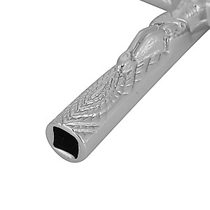 Drum Tuning Key, 6MM Steel Drum Key With Chain Drums Instrument Wrench for Drummers, Music Lovers(Silver)