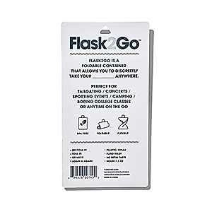 Flask2Go - The Foldable Flexible Flask for Tailgating, Camping, and Concerts, 2-Pack, Stars & Stripes