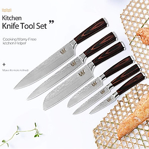 XYJ Kitchen Knives Set Stainless Steel 7CR17 Japanese Chef Knife Bread Meat Cleaver Paring Boning Kitchen Knife Covers Accessories