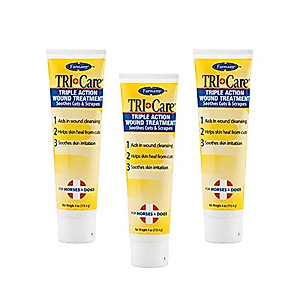(3 Pack) Farnam Tri-Care 3-Way Wound Treatment 4-Ounce Each