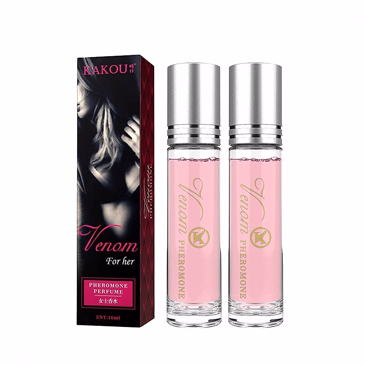 masatow Women Pheromone Perfume - Long-lasting and Addictive Personal Roll-on Pheromone Perfume Oil Fragrance - Cologne for Women to Attract Men (Pack of 2)