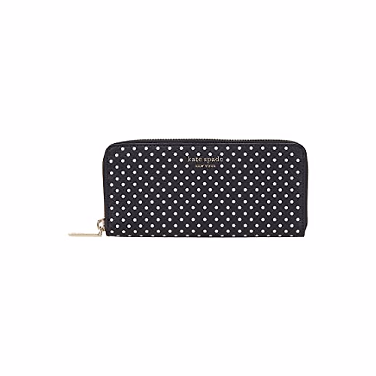 Kate Spade New York Spencer Metallic Dots Slim Continental Black Multi One Size
