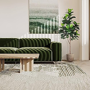 LYERSE Artificial Fiddle Leaf Fig Tree - 6.5ft Faux Ficus Lyrata Plant with 108 Fiddle Leaves Fake Fig Silk Tree in Pot Artificial Tree for Indoor Outdoor House Home Office Perfect Housewarming Gift