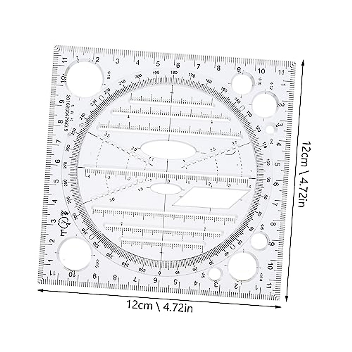 3 Pcs Drawing Millions of Feet Patchwork Ruler Circle Stencil Interior Design Ruler Clear Quilters Ruler Quilting Stencils Geometric Drawings Templates Plastic Plotter Round Child