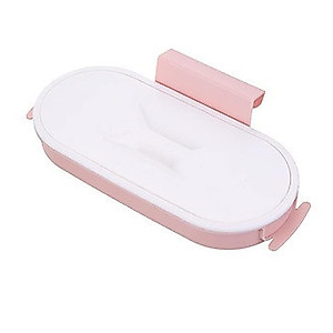 yuanxue 2Packs ABS Hanging Trash Bag Holder with Lid Over The Cabinet Door Cupboard Waste Garbage Trash Rack Hanger Multi-Purpose Storage Bag Holder for Kitchen Food Fruit Rubbish (Pink)