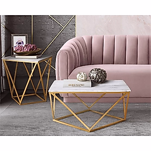 TOV Furniture Arno Collection Velvet Livingroom Sofa, Pink
